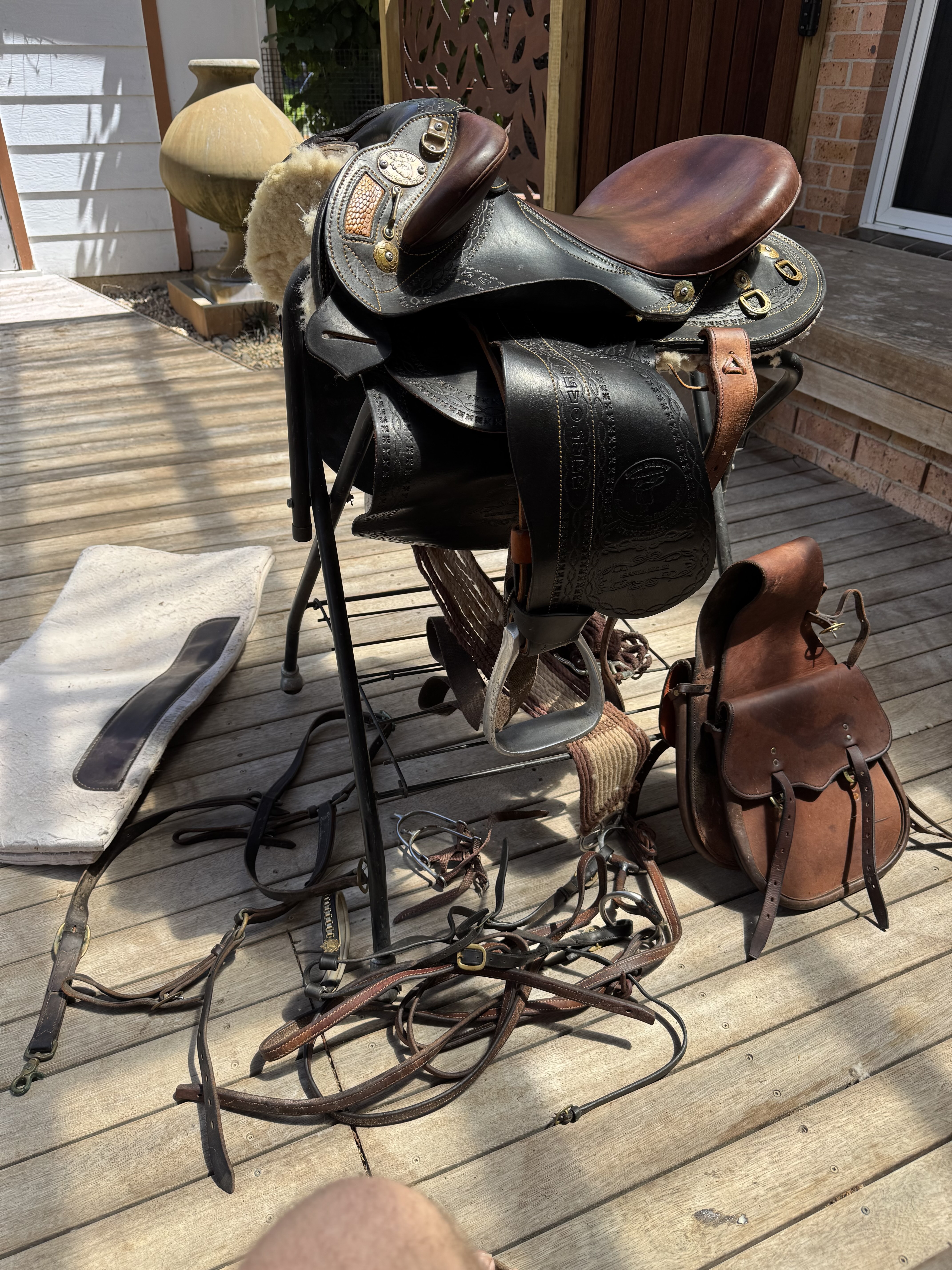 James Saddlery Santa Mark III with Emu inlays - Revolver Western Saddle ...