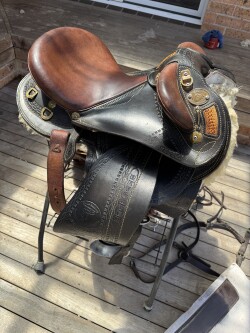 James Saddlery Santa Mark III with Emu inlays - Revolver Western Saddle ...